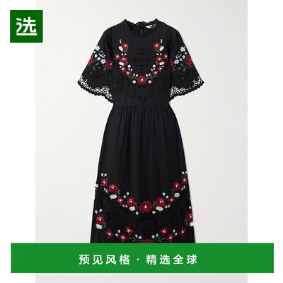 1h可退 香港直邮SEA 海洋 女士 Rosaline 英格兰刺绣棉麻混纺中长