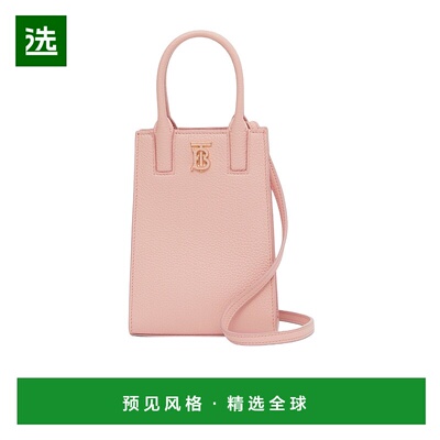 香港直邮Burberry 粒纹皮革迷你 Frances 托特单肩包 80645291