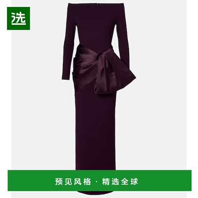 1h可退 香港直邮SOLACE LONDON 女士 Kori 蝴蝶结装饰露肩礼服