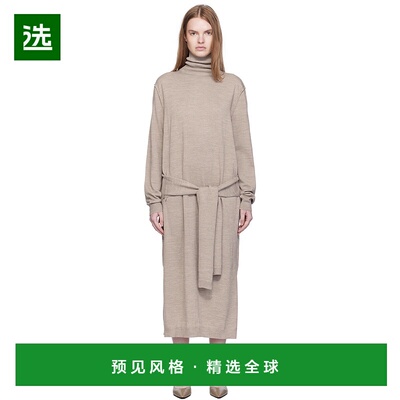 1h可退 香港直邮Lemaire 女士 灰褐色 Trompe L'oeil 连衣裙 DR10
