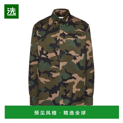 【99新未使用】香港直邮Valentino 印花迷彩衬衫 XV3CIA95810