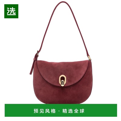 1h可退 香港直邮SAVETTE 女士 TONDO 小号水饺型绒面革包包 H0080