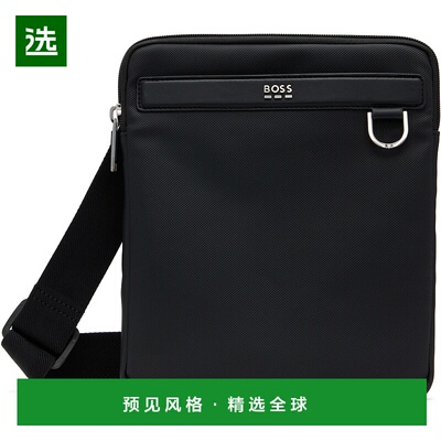 香港直邮BOSS 波士 男士 黑色 Smooth & Structured Reporter 斜