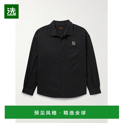 1h可退 香港直邮Visvim 维斯维木 男士 Palmer 可拆卸领刺绣棉质