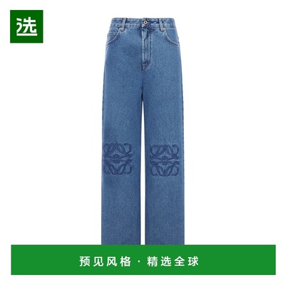 香港直邮Loewe 腰带袢牛仔裤直筒裤罗意威 S359Y11XEB