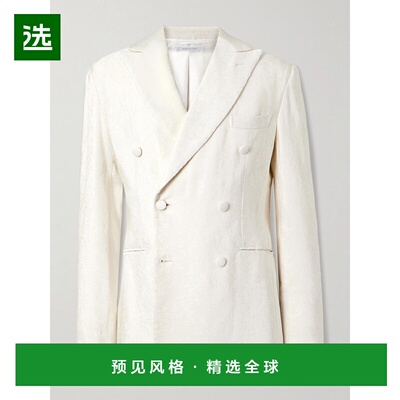 1h可退 香港直邮Brioni 布里奥尼 男士 Silk-Corduroy 修身双排扣