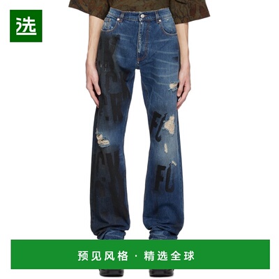 1h可退 香港直邮1017 ALYX 9SM 男士 蓝色 Mark Flood 联名牛仔裤