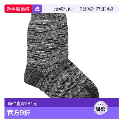 1h可退 香港直邮MISSONI 米索尼 女士 人字纹棉袜子 CZ00CMDA350