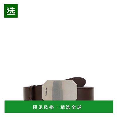 1h可退 欧洲直邮MIU MIU 女士腰带5CC6132C9QF0NBL皮带