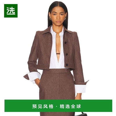 1h可退 香港直邮MaxMara 麦斯玛拉 女士 棕色 Carpa 夹克 2511041