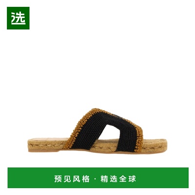 香港直邮CASTANER 女士凉鞋 PURATP196NEGRO SS2024 黑色 编织露