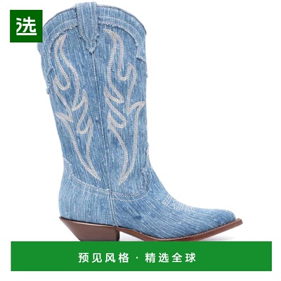 香港直邮SONORA 女士 TEXAN 牛仔布靴子 SANTAFE35支付后1h可退