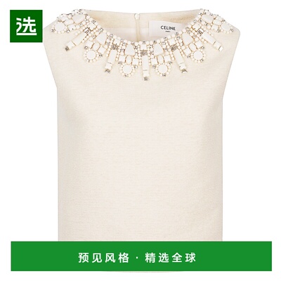 1h可退 香港直邮Celine 思琳 女士 圆领上衣 RX033333J beige米色
