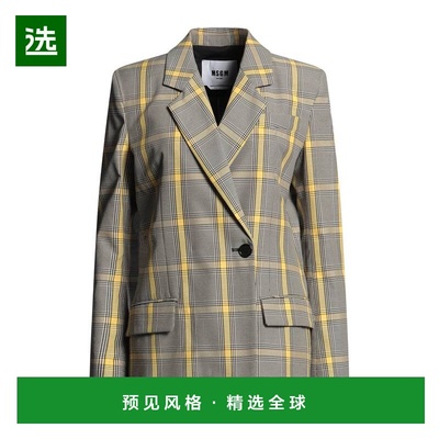 1h可退 香港直邮Msgm 女士 西装外套 yellow黄色 舒适时尚