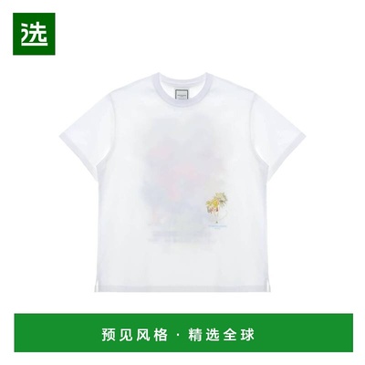 香港直邮WOOYOUNGMI 男士T恤 W251TS04716W SS2025 白色 白色棕榈