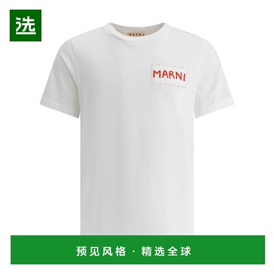 1h可退 香港直邮Marni 玛尼 男士 圆领T恤 HUMU0198X0UTC446短袖