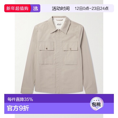 香港直邮1h可退 VALSTAR 男士 府绸衬衫式夹克 407AA077 beige米