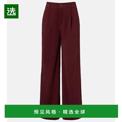 1h可退 香港直邮VARLEY 女士 Floris 灯芯绒阔腿裤 brown棕色 舒