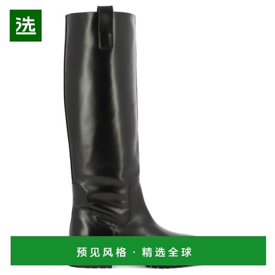 香港直邮AEYDE 女士靴子 HENRYCALFLEATHERBLACK CO 黑色 