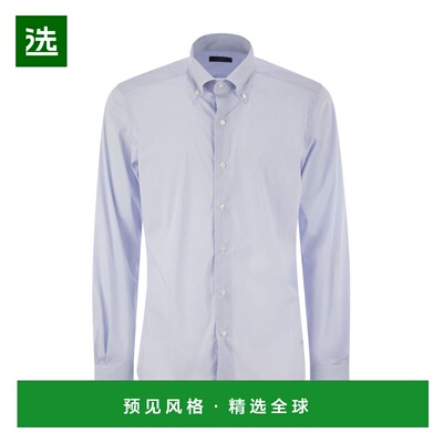香港直邮FAY 男士衬衫 NCMA149258SWJYU007 AW2024 浅蓝色 Stretc