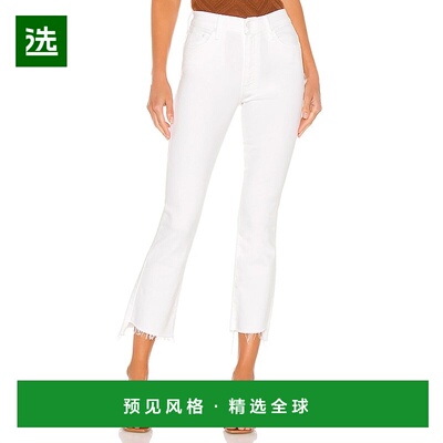 1h可退 香港直邮mother 女士 Insider Step 短款磨损牛仔裤 11577