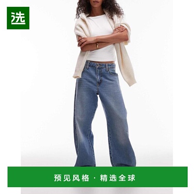 1h可退 香港直邮Levi'S 李维斯 女士 dad barrel 宽松水洗蓝色牛