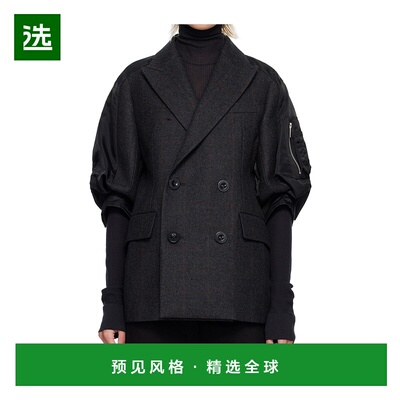 香港直邮Sacai Double-Faced Plaid 西装外套 25082183