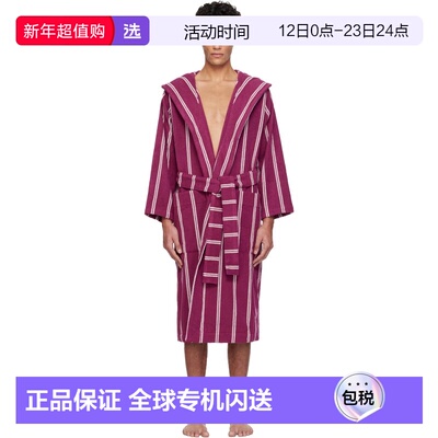 1h可退 香港直邮Tekla 男士 粉色 Terry Hooded 浴袍 HBTH282