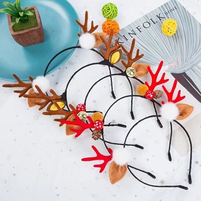 Christmas headbands, deer antlers headbands, headwear, wome