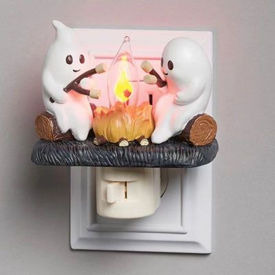 2024 Ghost Campfire Flicking Nightlight Halloween Ghost Nig