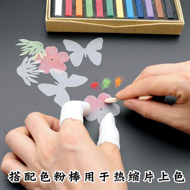 眼影棒双头海绵刷色粉画笔辅助上色立体热缩片花发簪花瓣涂抹工具