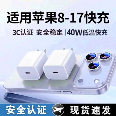 适用iPhoneiPad9/8平板promax苹果13充电器40W手机12数据线快充套装加长快充头冲电充电器原ipad插头13