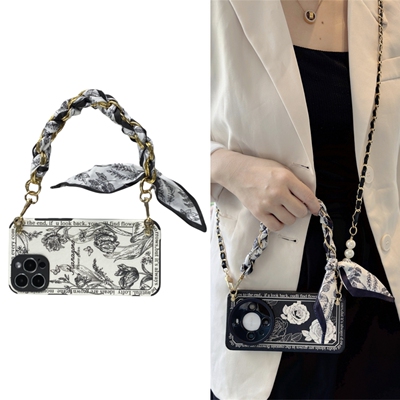 新款斜挎时尚小香风防摔手机壳