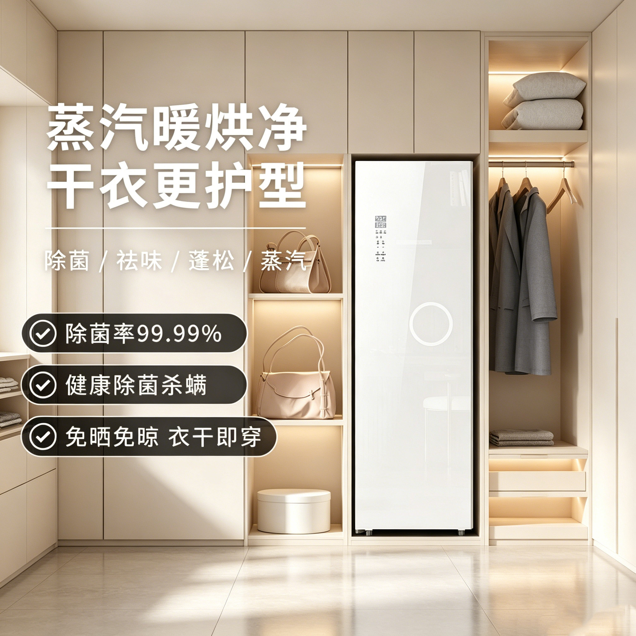 【专卖店】宝厨好太太智能衣物护理机家用速干塑型烘干消毒干洗机