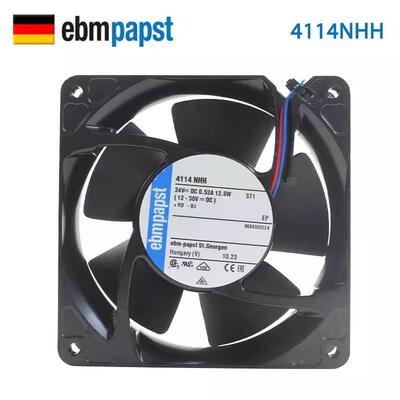 4114NHH进口ebmpapst 12038 24V 0.52A发射机变频器耐高温风扇