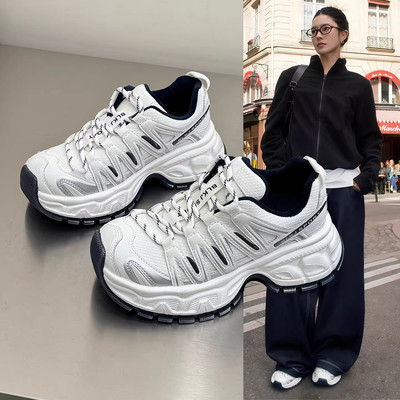 厚底老爹鞋女2026新款春季显脚小休闲运动女鞋爆款百搭轻便跑步鞋