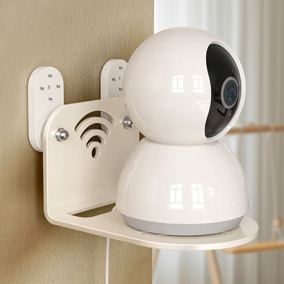 监控支架摄像头置物架室内免打孔家用室外墙上路由器壁挂放置架子