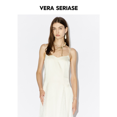 【Vera Seriase设计师品牌】明星同款2026秋季新款白色吊带连衣裙