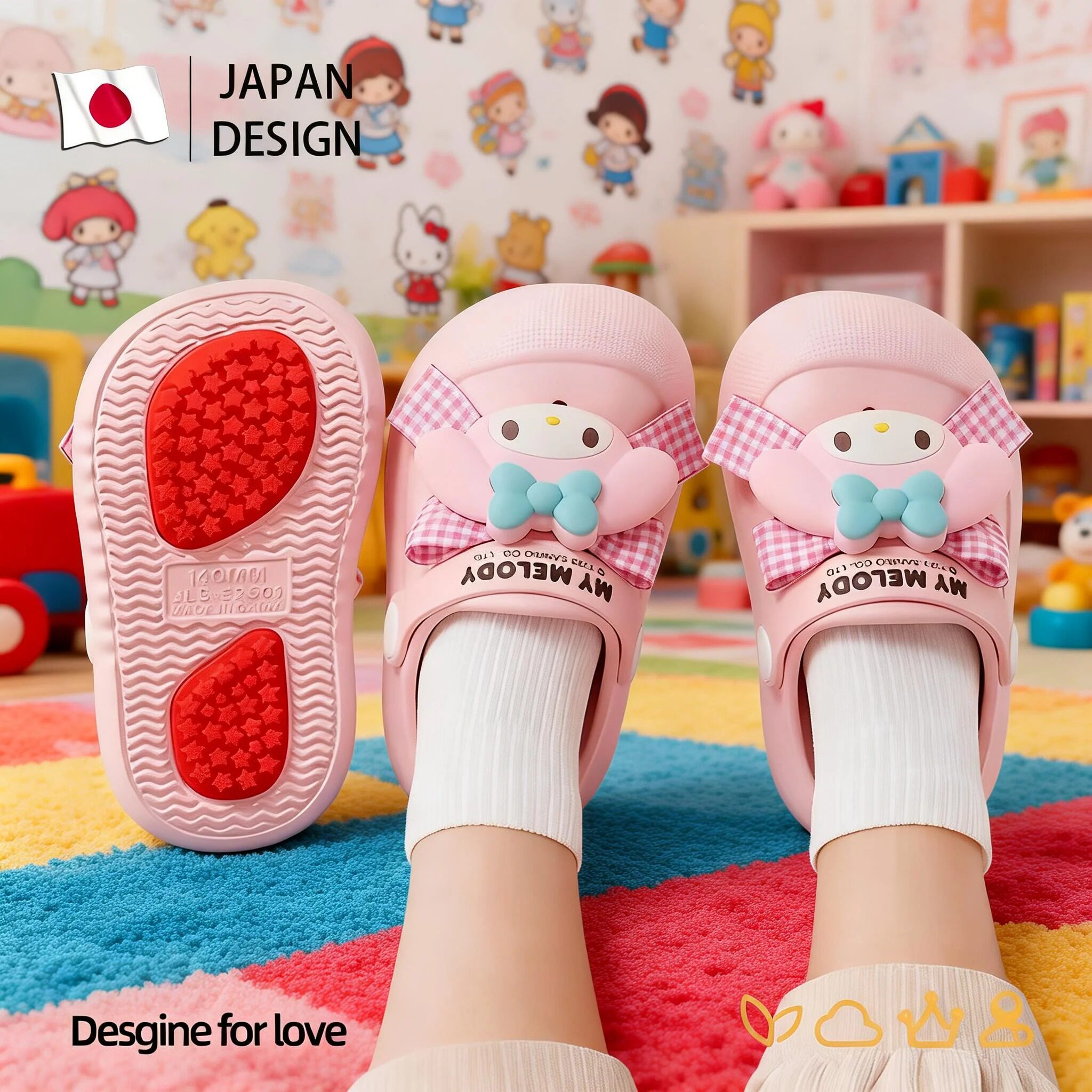 日本儿童洞洞鞋2026新款夏季防滑防臭室内男童女孩外穿软底凉拖鞋