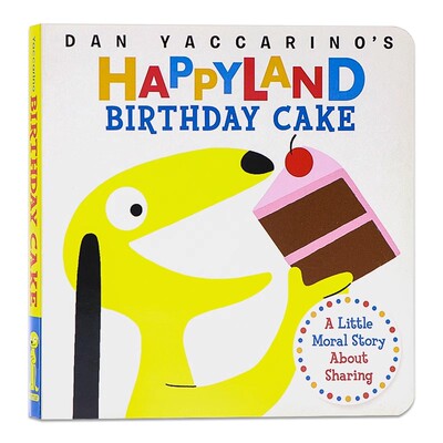 生日蛋糕 英文原版绘本 Birthday Cake A Little Moral Story About Sharing 一个关于分享的道德小故事纸板书 儿童价值观启蒙图书