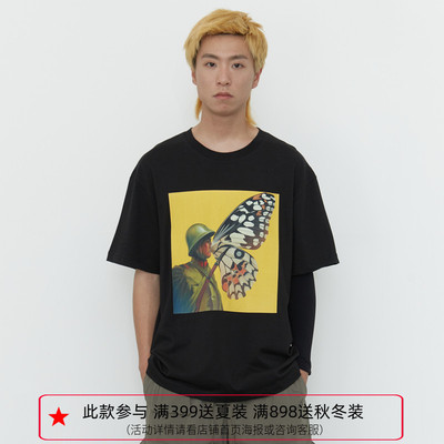纽约潮牌Profound Foundation支线 士兵与蝴蝶 美式街头宽松短袖