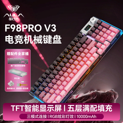 狼蛛F98PROV3机械键盘侧刻