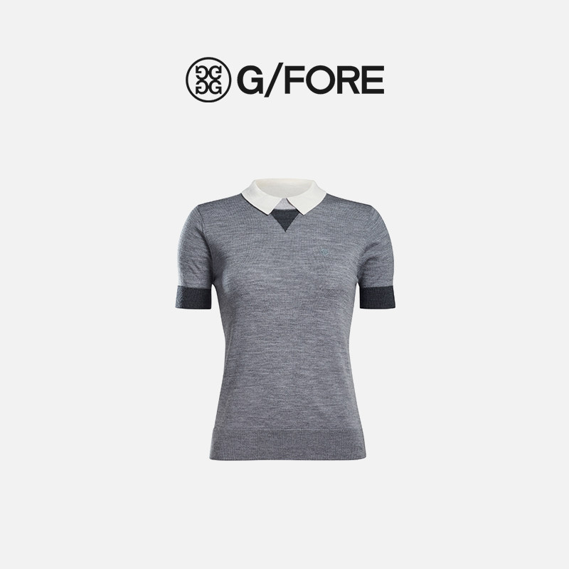G/FORE 2022年新款女装翻领短袖T恤衬衫G4上衣 gfore旗舰店_虎窝淘