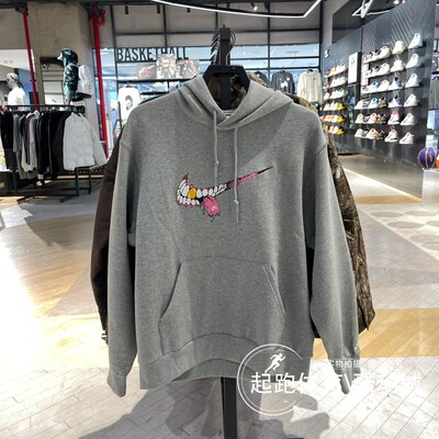 耐克男百搭印花针织连帽卫衣