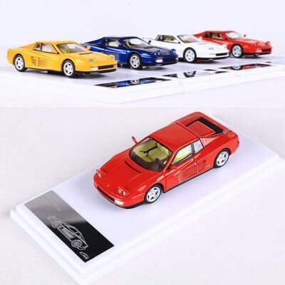 新款 XF 1:64 特斯塔罗萨Testarossa仿真合金汽车模型可开后盖