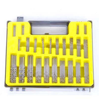 微型开孔器150PC迷你钻头直柄小麻花钻套装镀钛钻头0.4-3.2mmDIY