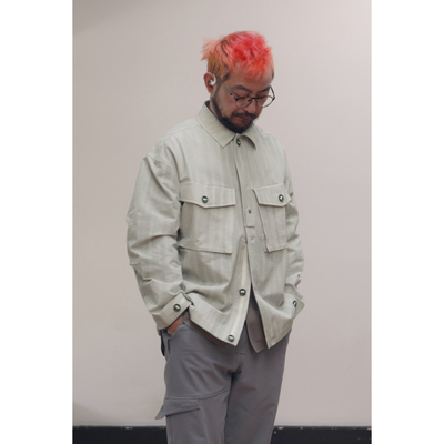 WtW 大口袋泡泡纱衬衫夹克 Seersucker Shirt Jacket