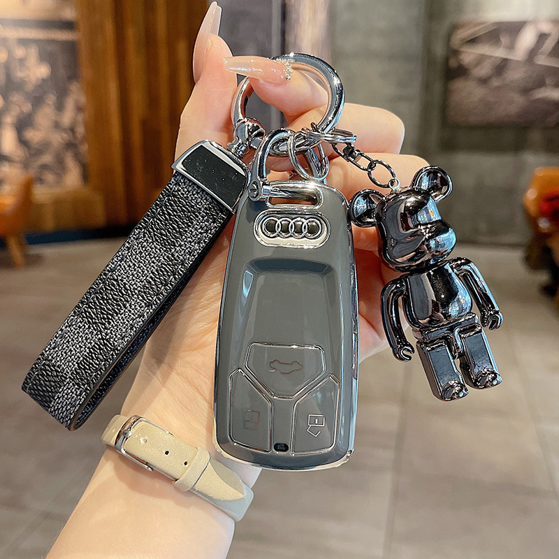 奥迪A4L钥匙套Q5L车女A5壳A6L男Q2L包Q3高端A7 A8L 22新款Q7扣A3_虎窝淘