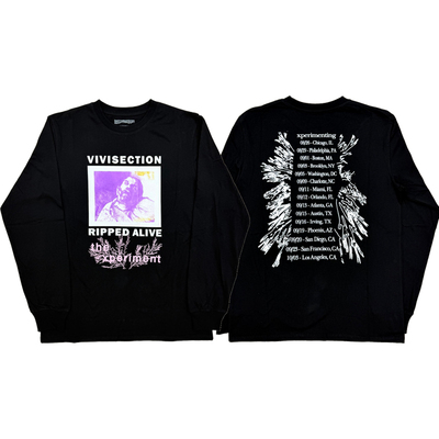 Ken Carson XperimentTour Merch Longsleeve会场限定印花长袖T恤