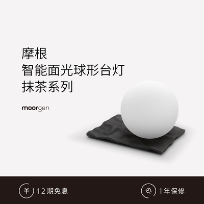 moorgen摩根抹茶系列面光球形台灯北欧现代极简风装饰悬浮台灯
